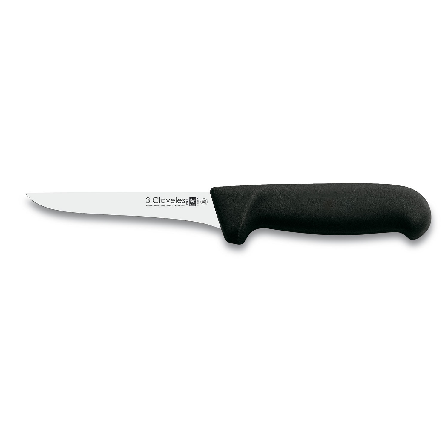 Cuchillo Filetear Estrecho Mango Polipropileno Negro